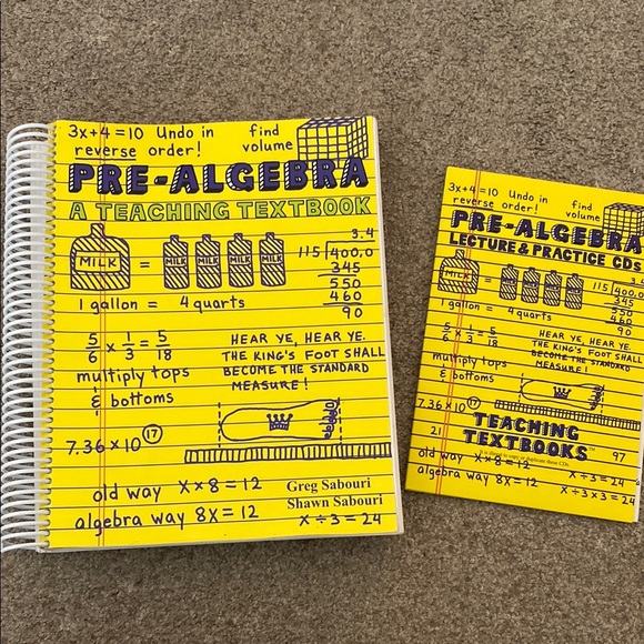teaching textbook | Office | Yellow Prealgebra Teaching Textbook Set ...